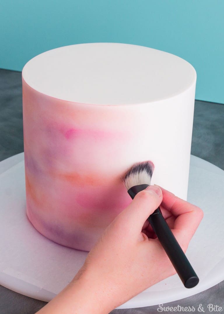 Simple Watercolour Cake Tutorial - Sweetness and Bite