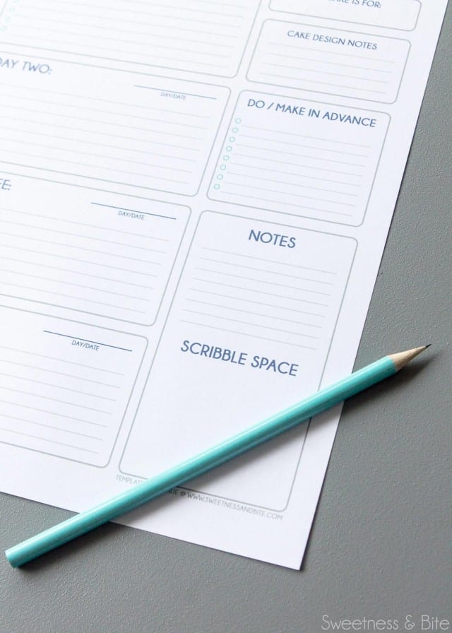 Cake Decorating Timeline - Free Printable Planner! - Sweetness and Bite