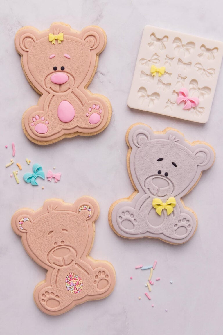 How to Make Stamped Fondant Cookies With Fondant Stamps - Sweetness and ...